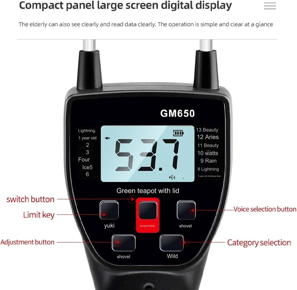 Labart Digital Grain Moisture Meter for Measuring 14 Different Grain ...