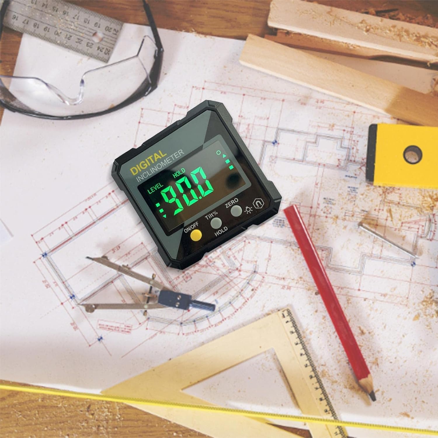 LABART Digital Inclinometer Compact Angle Finder