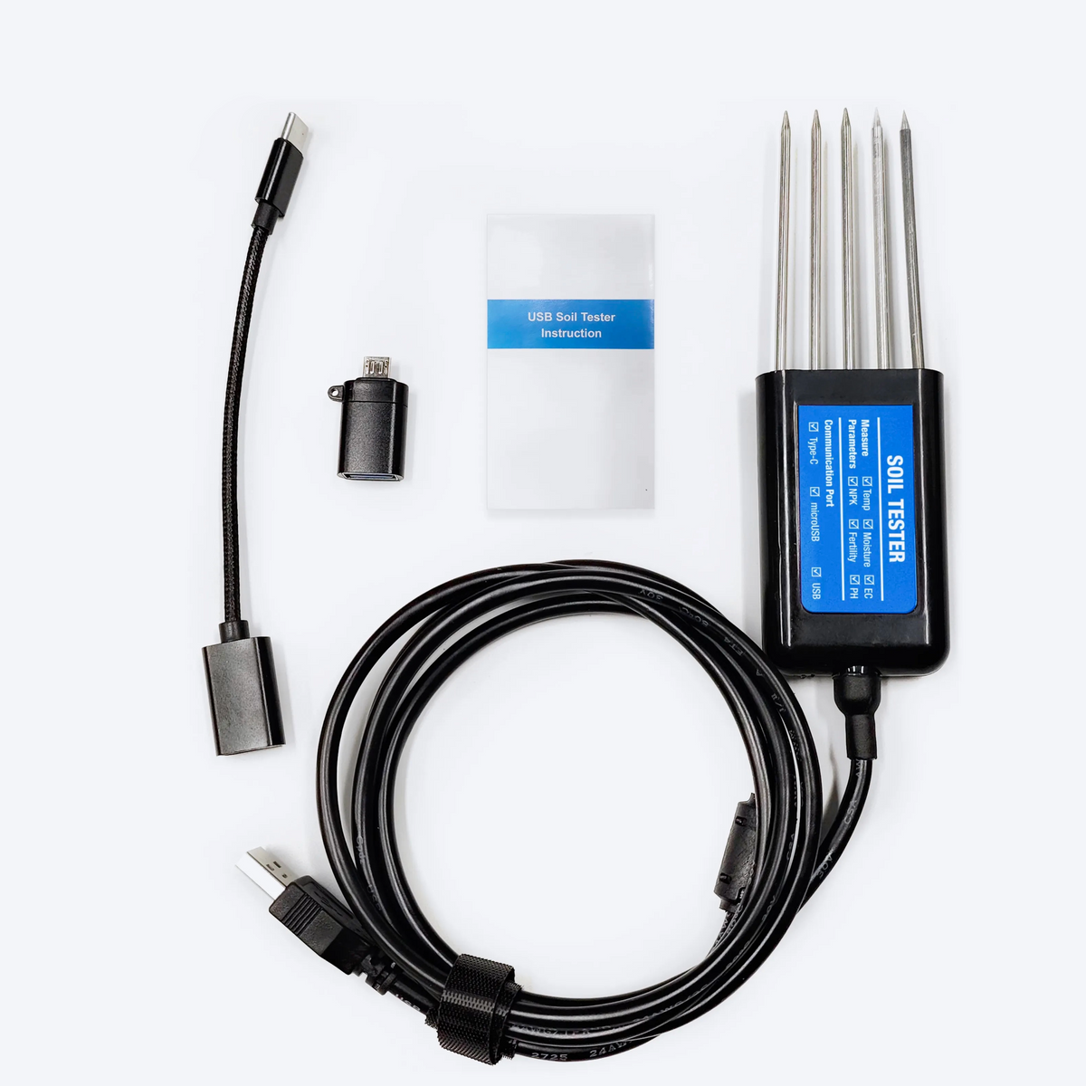 LABART Professional 8 in 1 Soil Tester Temperature Moisture EC PH NPK