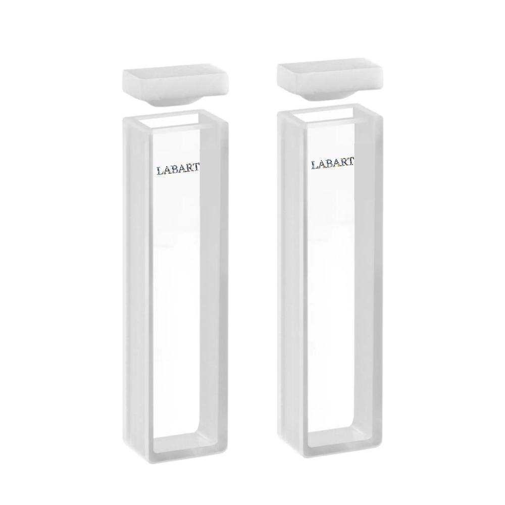 LABART™ 5mm Pathlength, 1.7ml Quartz Spectrophotometer Cuvette, 2 Wind