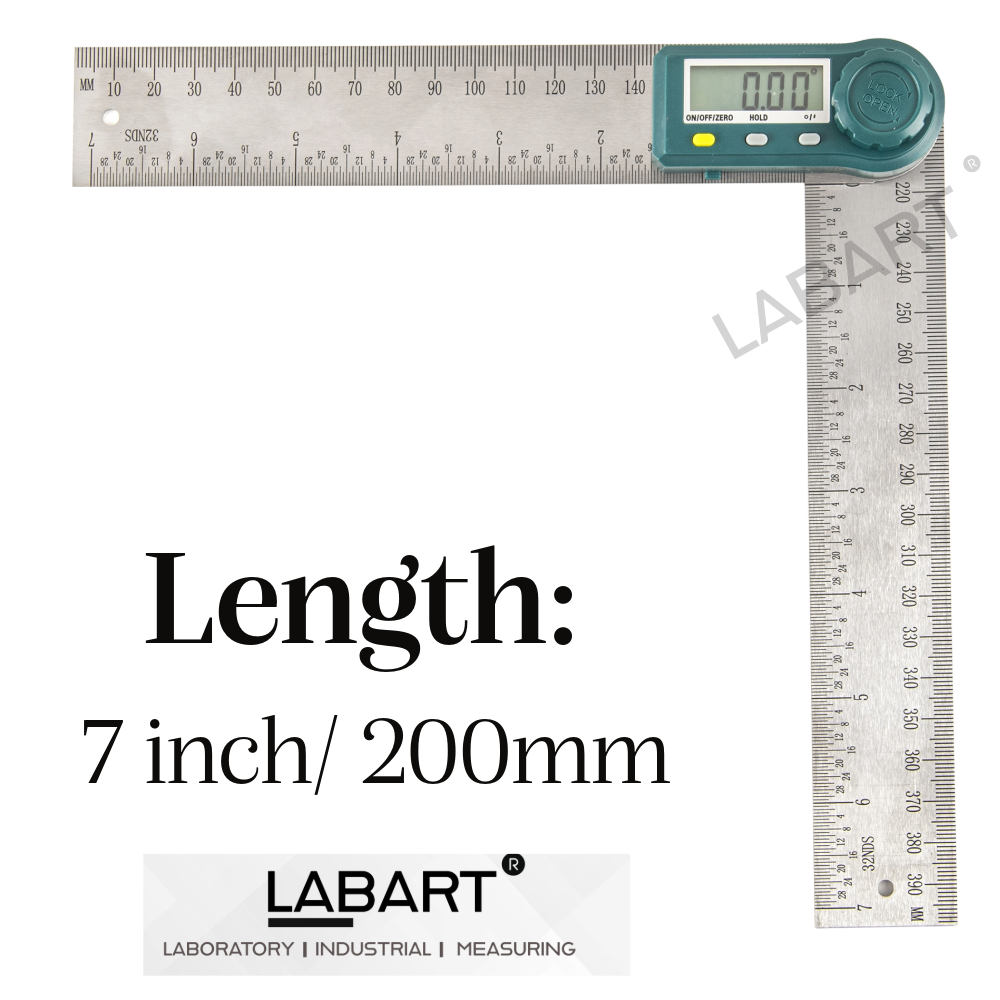 Stainless Steel Electronic Angel Finder Digital Protractor Ruler 200 m ...