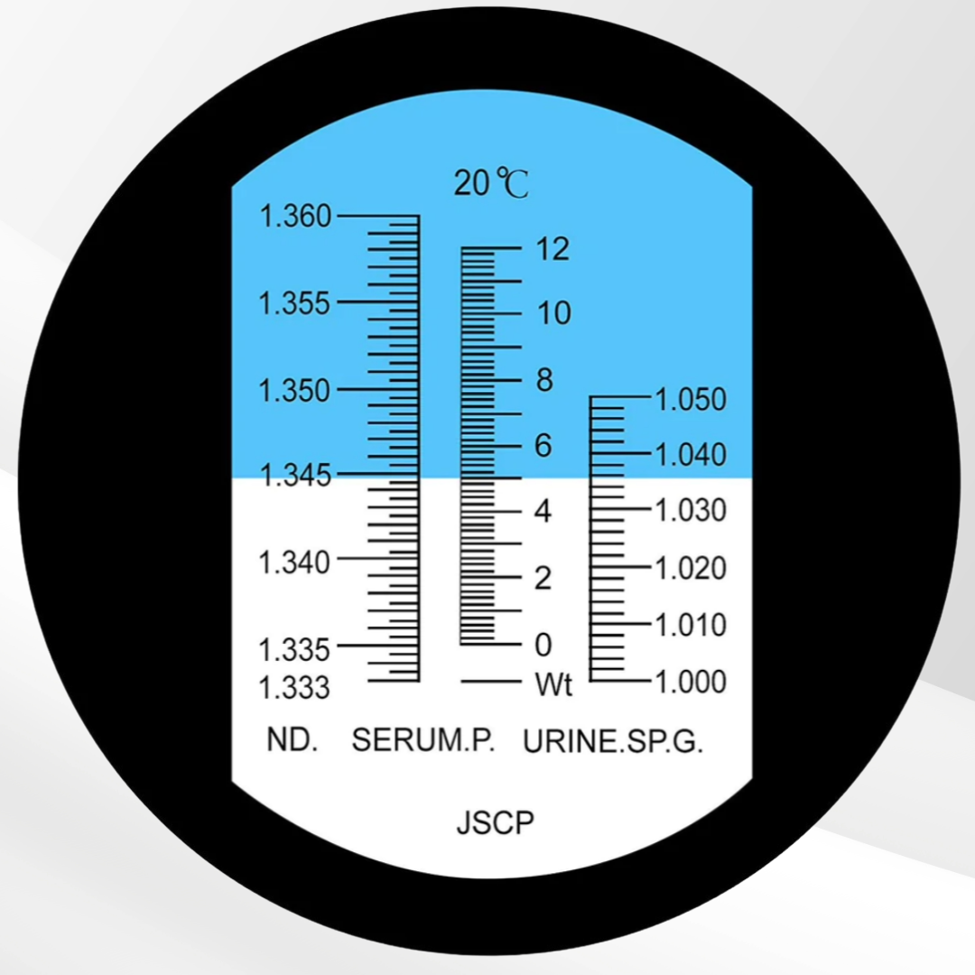 LABART Clinical Refractometer, 0~12g/100ml Serum protein, 1~1.050, 1. ...