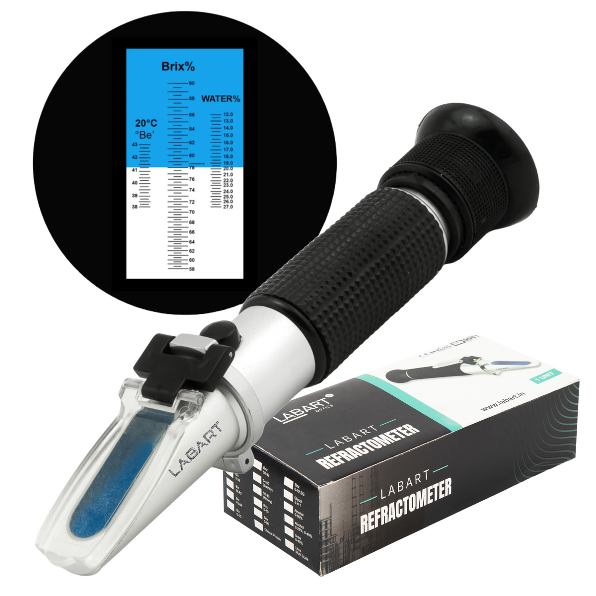 LABART Hand Refractometer with ATC 3 in 1 Scale for Honey LRH-90