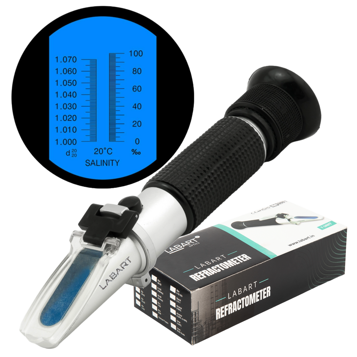 Labart Professional Salinity Refractometer for Aquarium, Saltwater ...