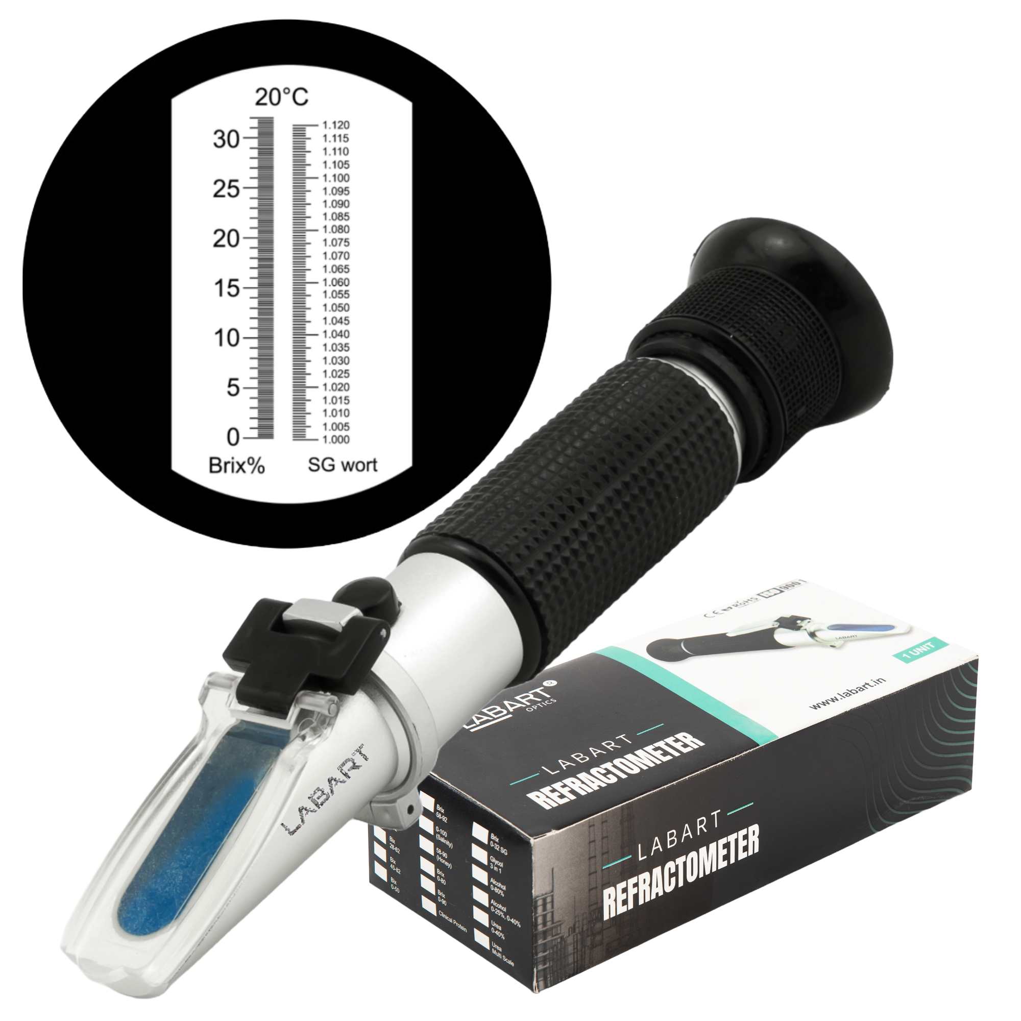 Brix Refractometer with ATC Digital Handheld Refractometer for Beer ...