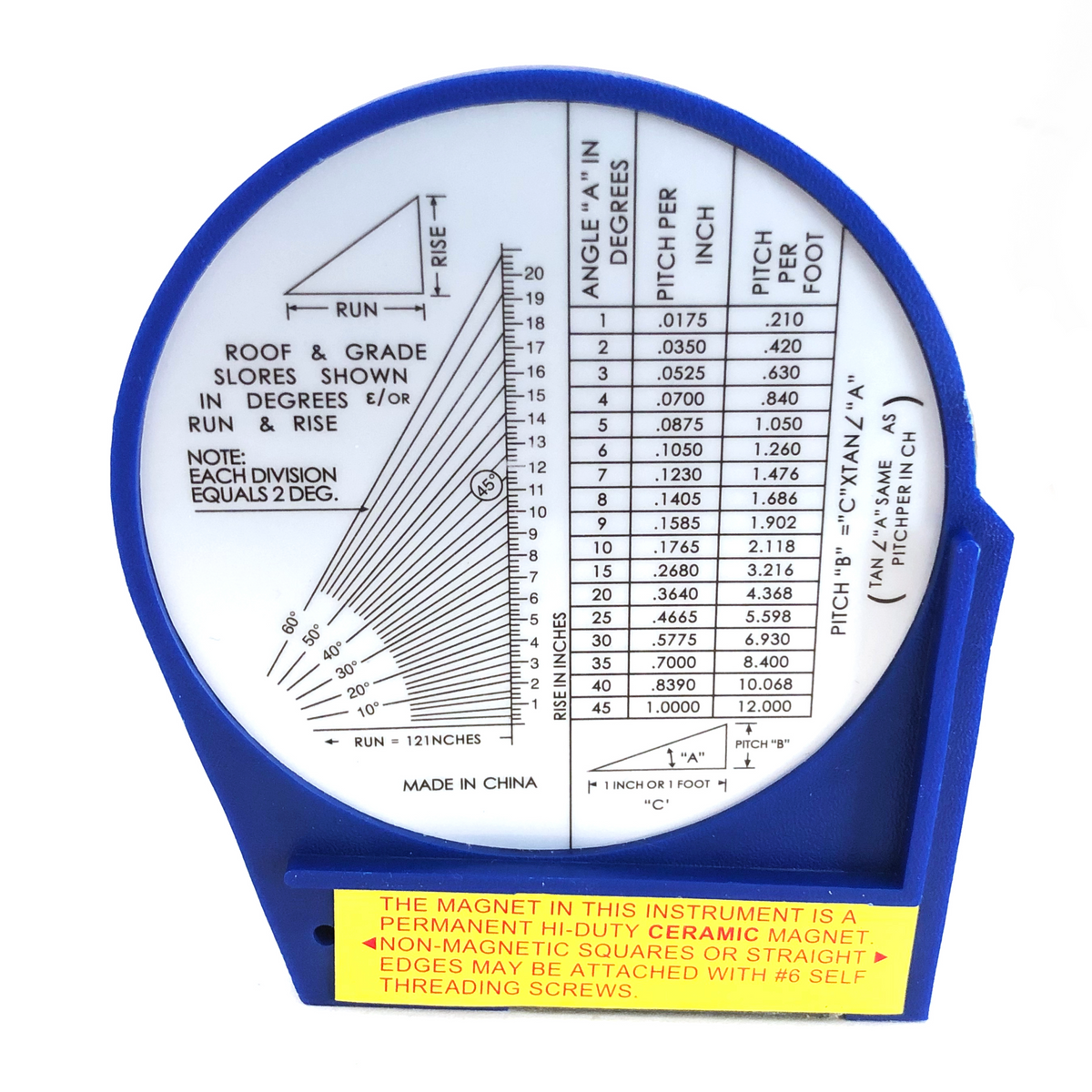 Magnetic Base Inclinometer Protractor Tilt Level Meter Angle Finder AT ...