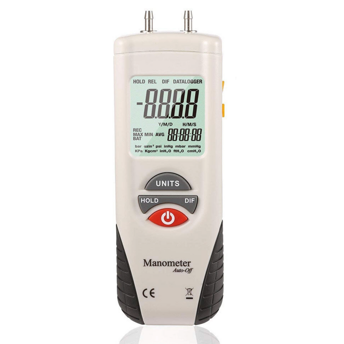 Digital Manometer Professional Air Pressure Gauge Range ±100 psi (HT-1 ...