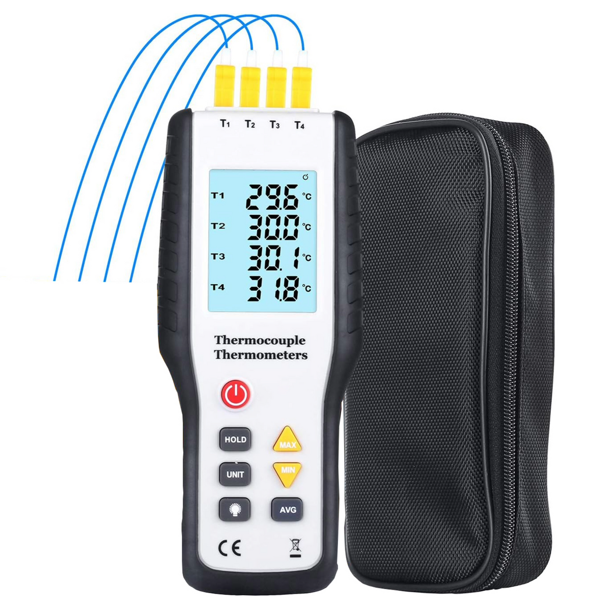 4 Channel Digital Thermocouple, HT-9815 (Temp -200 to 1372 Degree Cels ...