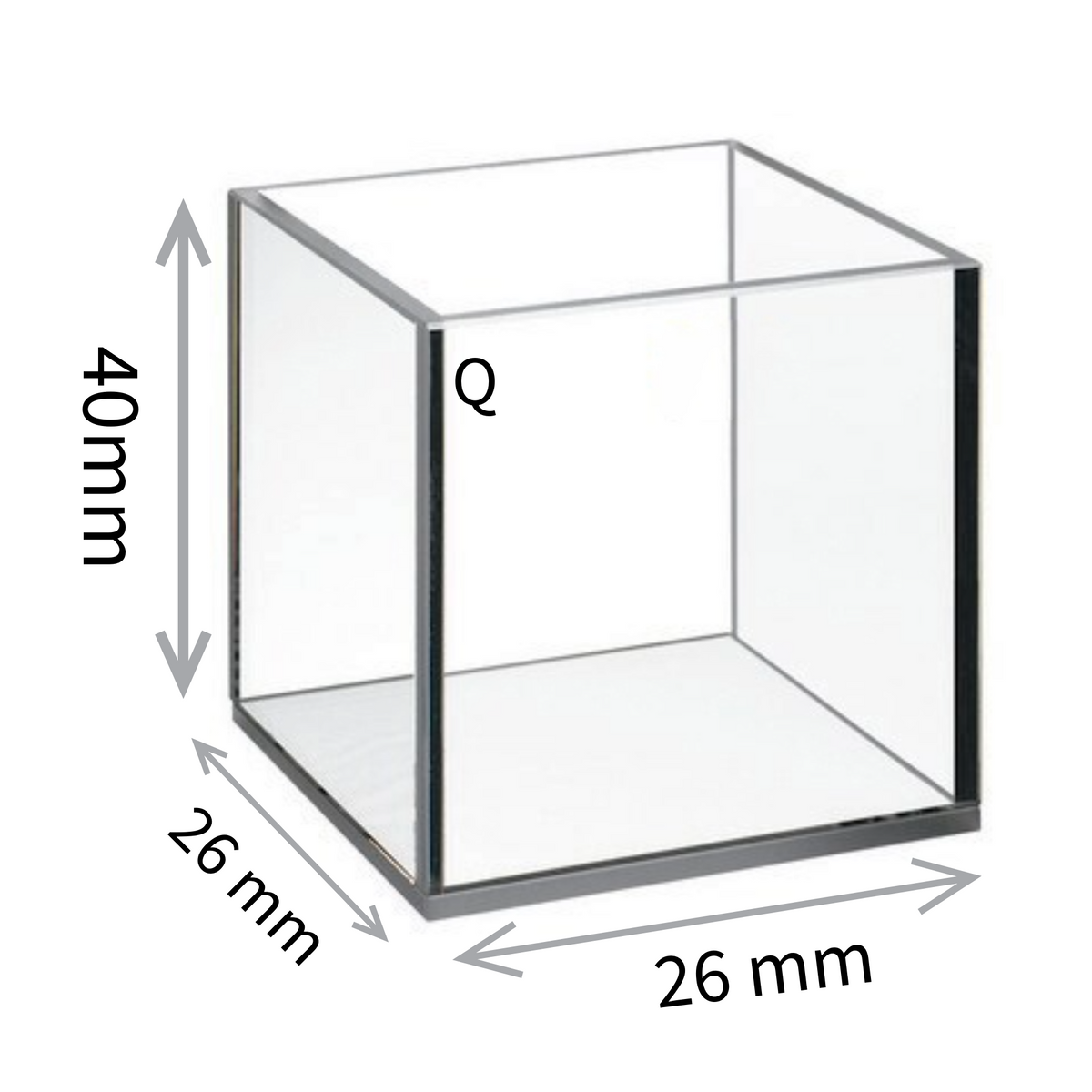 LABART™ Quartz Cuvette, 26*26*40mm Absorption Cell 4 Side Clear Window