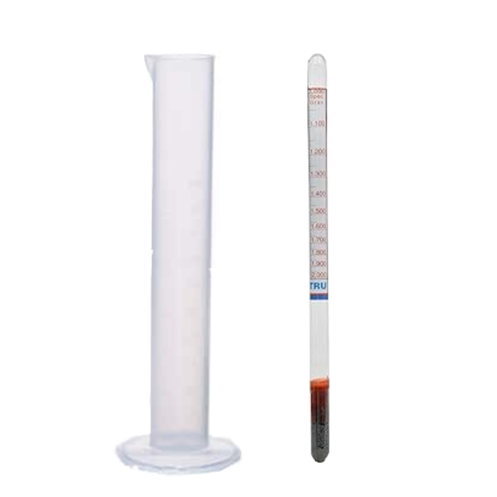LABART Glass Hydrometer with 100 ml Measuring Cylinder
