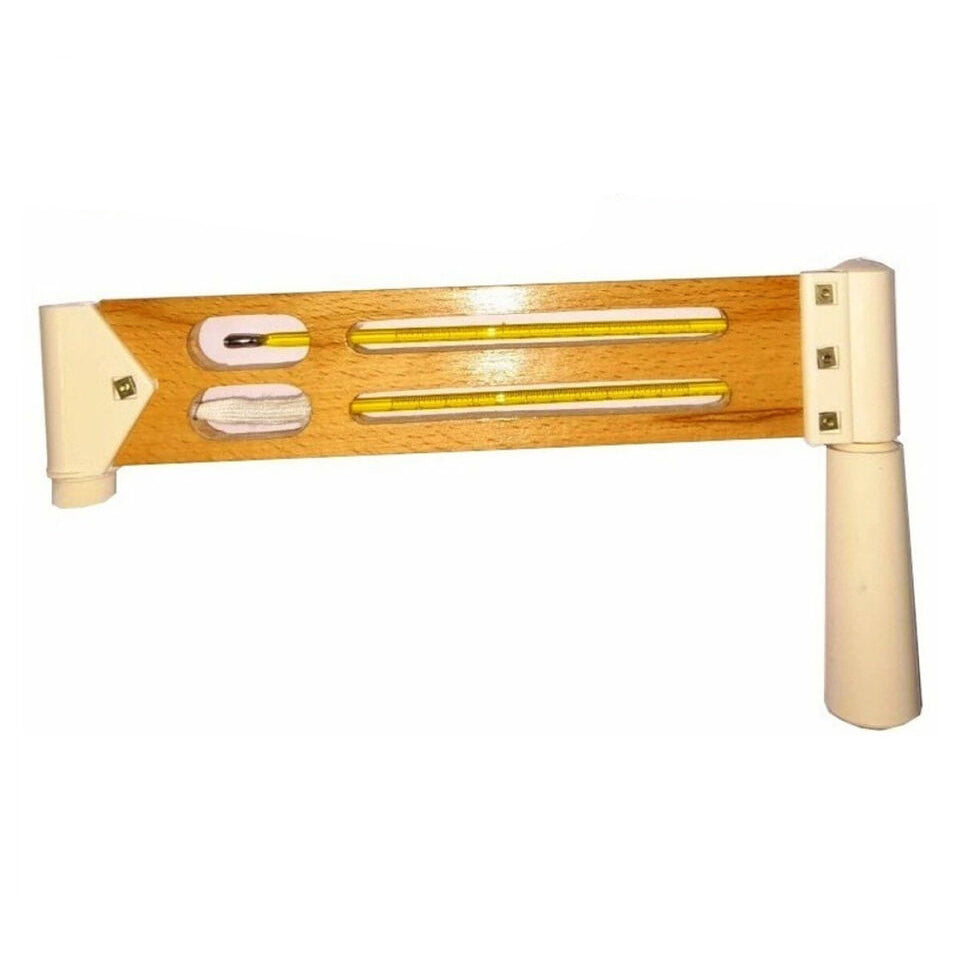 LABART Sling Psychrometer Whirling Hygrometer Thermometer Wood Body (T